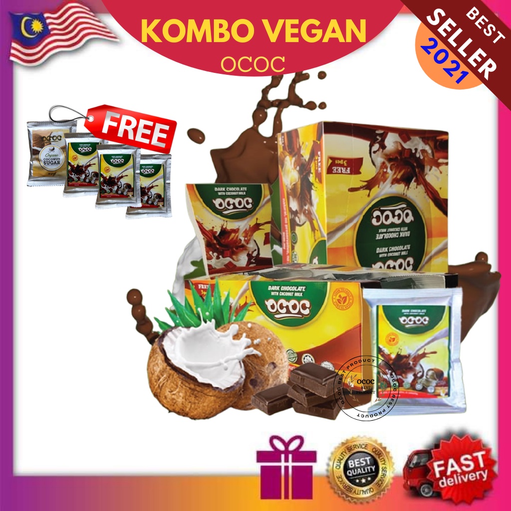 (Ready Stock) OCOC Vegan Kombo Santan Kelapa Dr Rizal / Dark Chocolate ...
