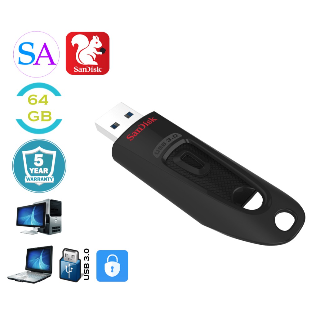 SanDisk 64GB CZ48 Ultra USB 3.0 Flash Drive SDCZ48-064G-U46 | Shopee ...