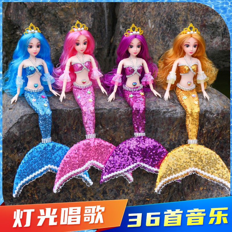 Girl Toy Mermaid Princess Tongxin Barbie Simulasi Anak Patung Indah ...