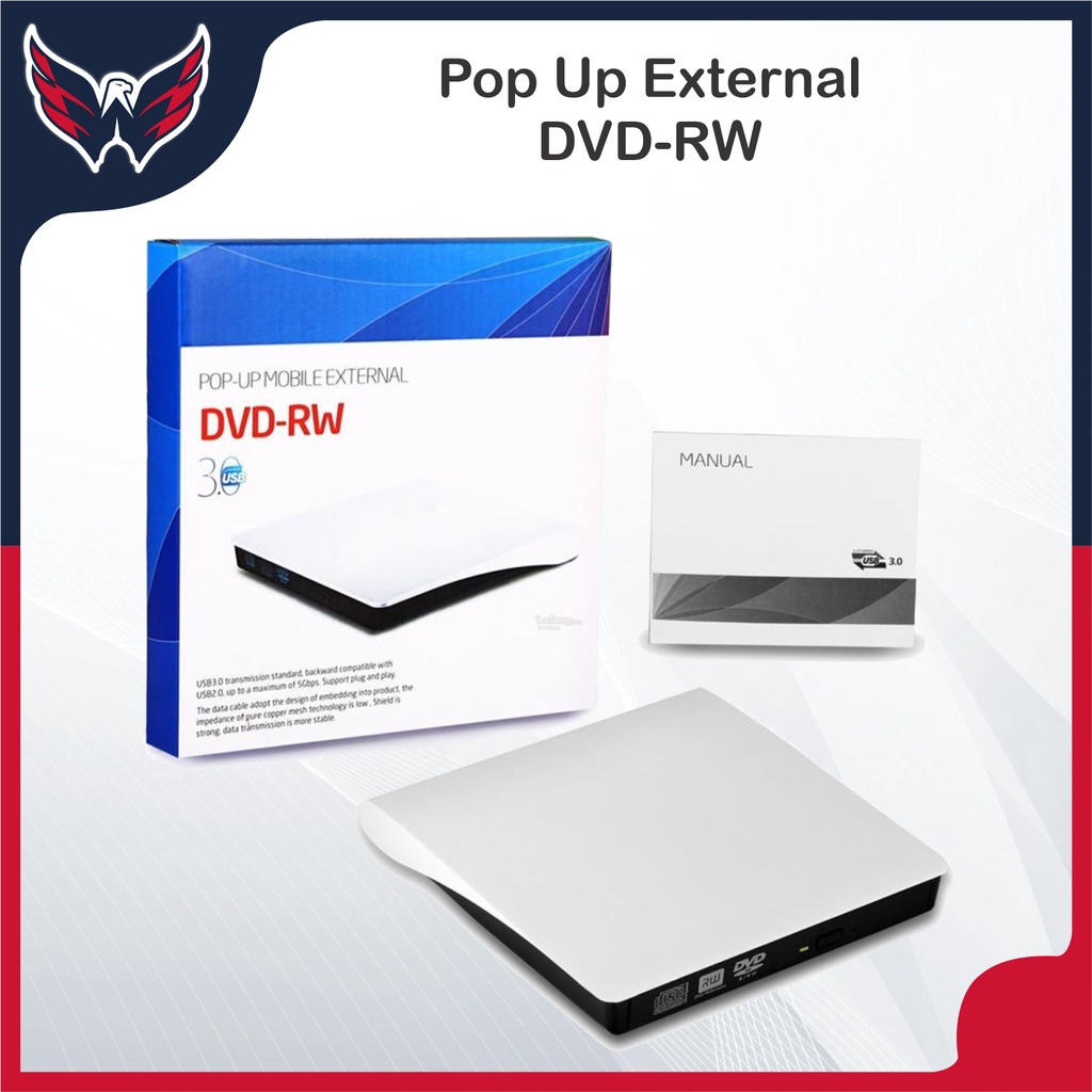 POP UP MOBILE EXTERNAL DVD-RW USB 3.0 (SLIM) | Shopee Malaysia