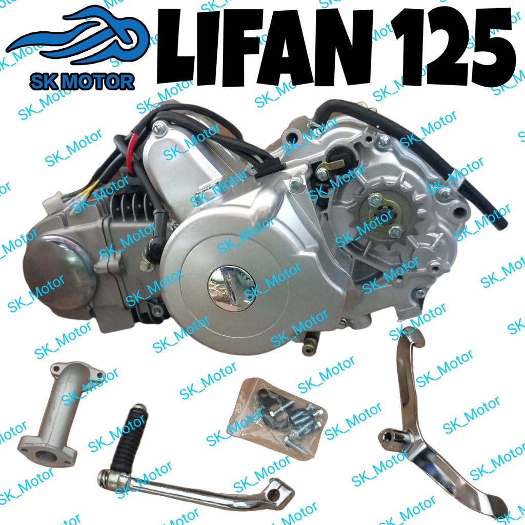 Lifan 125 cc Engine Set Enjin Set COMPATIBLE USE - SYM Sport / Demak 110 / Bonus / Kriss 100 ...