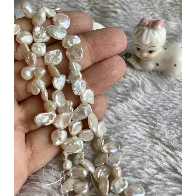 DIY Natural Fresh Water Keishi Pearls White Baroque 2 way Pearl ...
