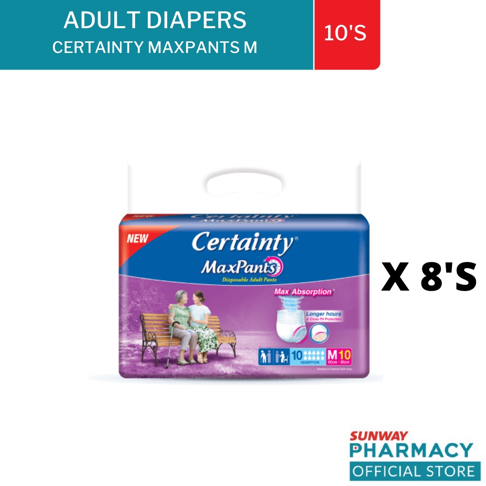 CERTAINTY MAXPANTS 8'S (BUNDLE PACK) (M-10)/(L-9)/(XL-8) | Shopee Malaysia