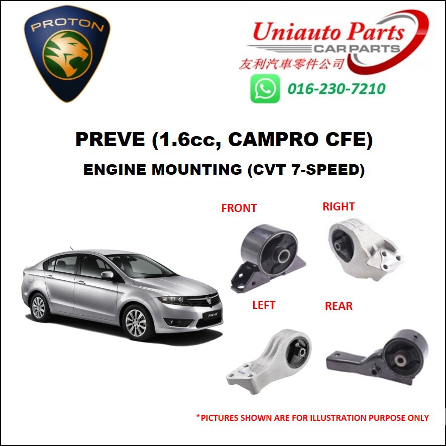 Proton preve 7-speed cvt transmission engine mounting | BeeCost