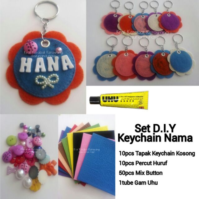 10pcs Set DIY KEYCHAIN NAMA CANTIK DAN MURAH | Shopee Malaysia
