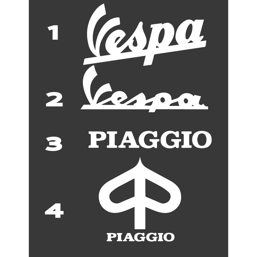 VESPA PIAGGIO LOGO STICKERS| BIKE STICKER| STICKER MOTOR| STICKER ...