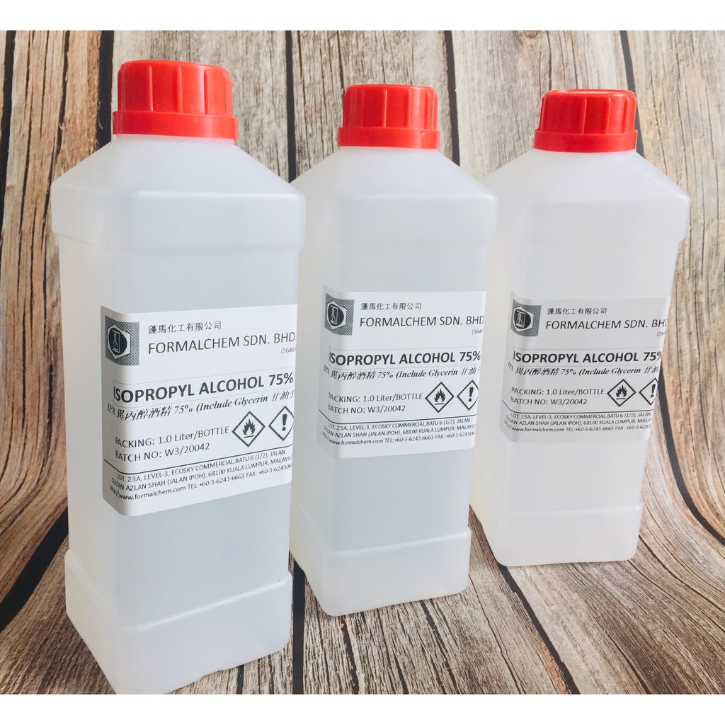 Isopropyl alcohol 75% / ipa / 1 l / 3 l / 5 liter / 1000ml / sanitiser ...