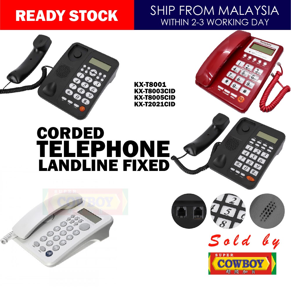 Pashaphone landline Caller ID phone with LCD Display Screen/FixedphoneKX-T8005CID|KX-T8003CID ...