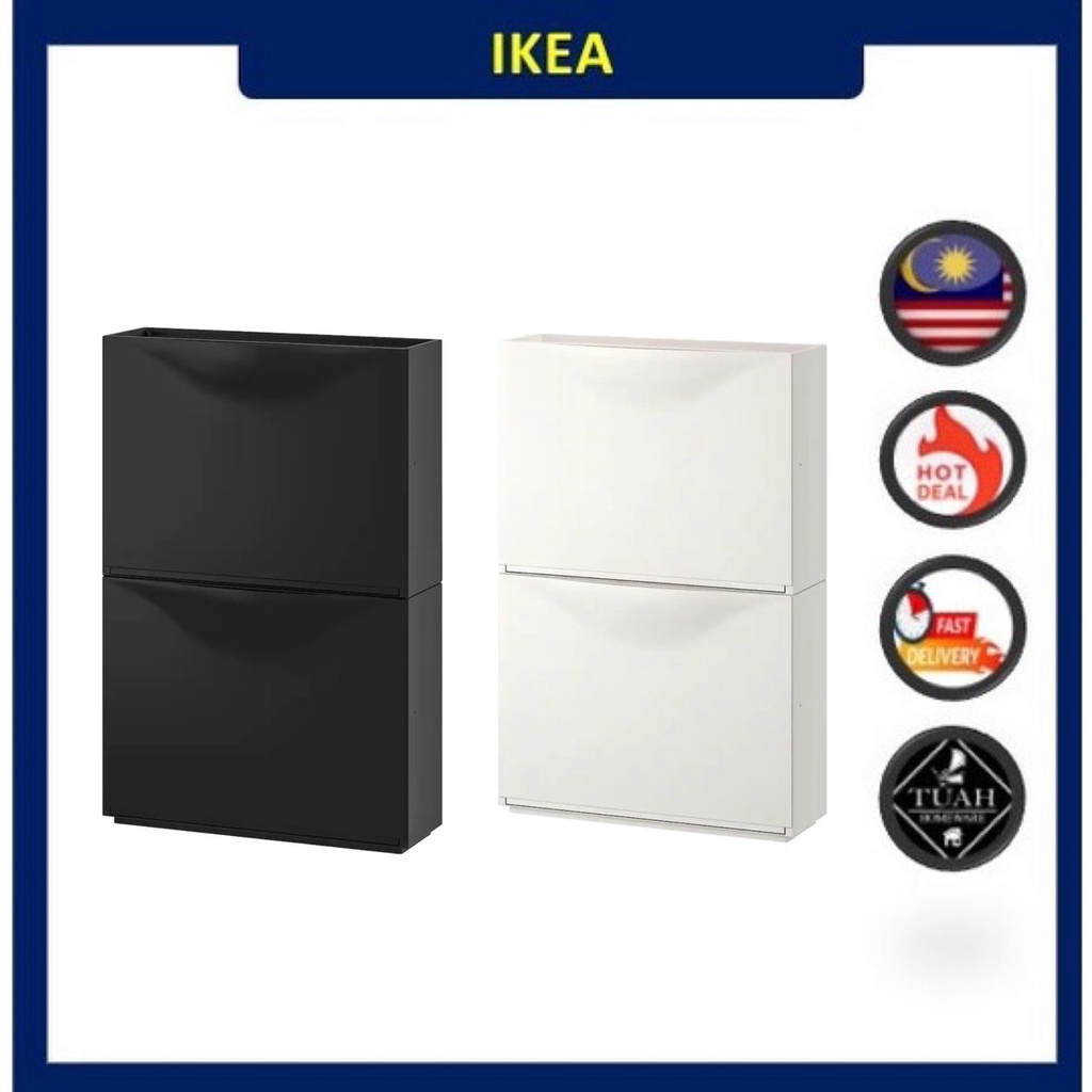 IKEA TRONES Shoe Cabinet / Storage (52x18x39cm) - 2PCS | Shopee Malaysia
