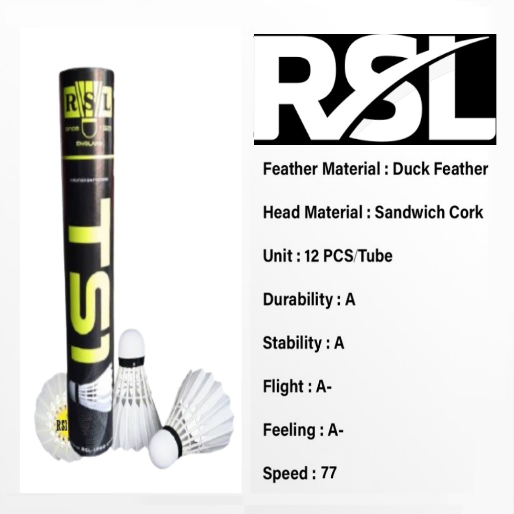 RSL shuttlecock TS1 Speed 77 Badminton Shuttlecock (Durable Shuttle) | Shopee Malaysia