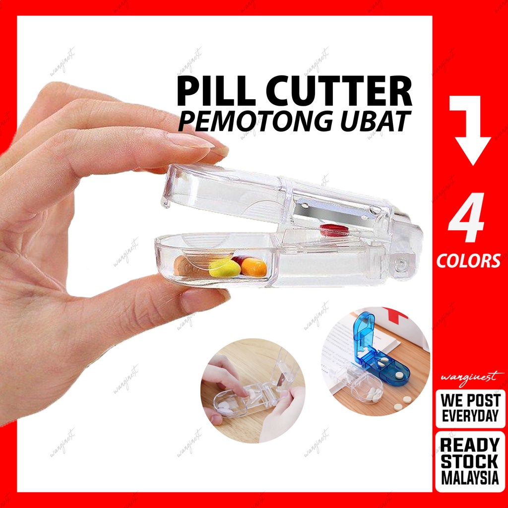 Pemotong Ubat Portable Medicine Pill Cutter Box Storage / Pill ...