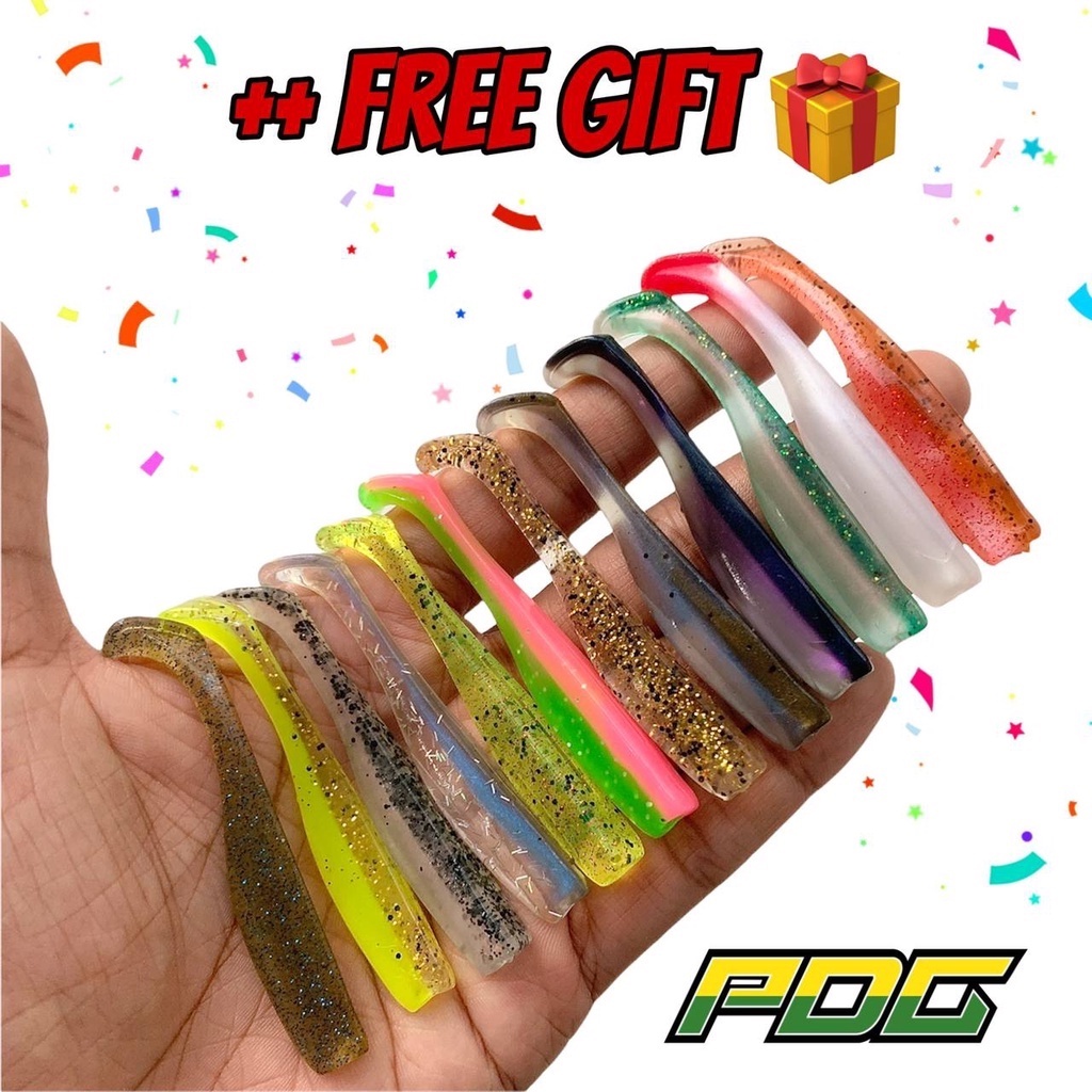 Soft Plastic Lure 7cm 2.3g Slim Swimz Tail Soft plastik Umpan Siakap ... Soft Plastic Lure 7cm 2.3g Slim Swimz Tail Soft plastik Umpan Siakap ...