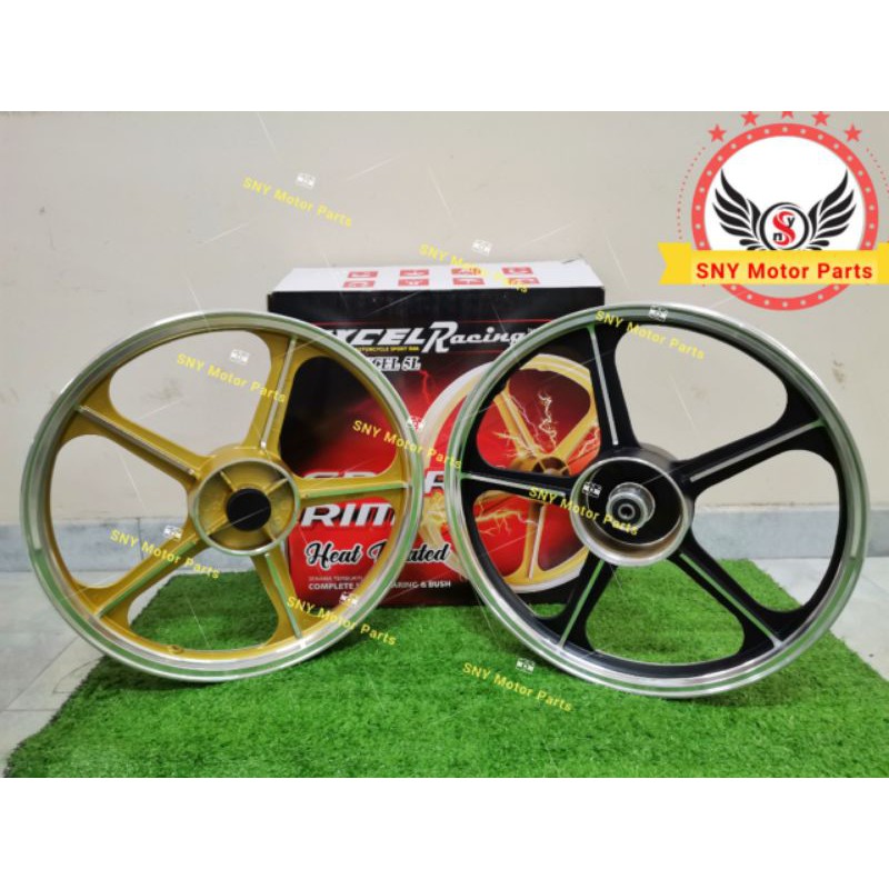 *sport rim 5l black gold set with bearing & bush honda ex5 /dream gbo ...