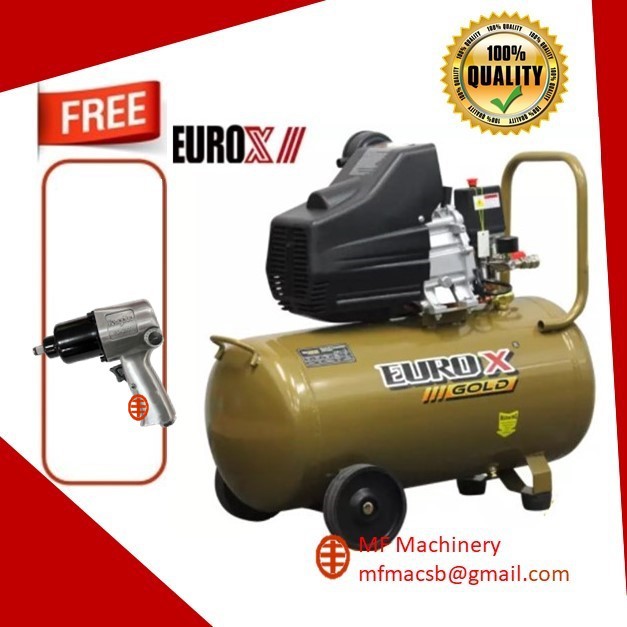EuroX EAX3060 Air Compressor 3HP 60L with 1/2" Inch Drive Air Impact Wrench | Shopee Malaysia