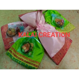 Silk suruku pai with handle Nalungu Set (potli bags) | Shopee Malaysia