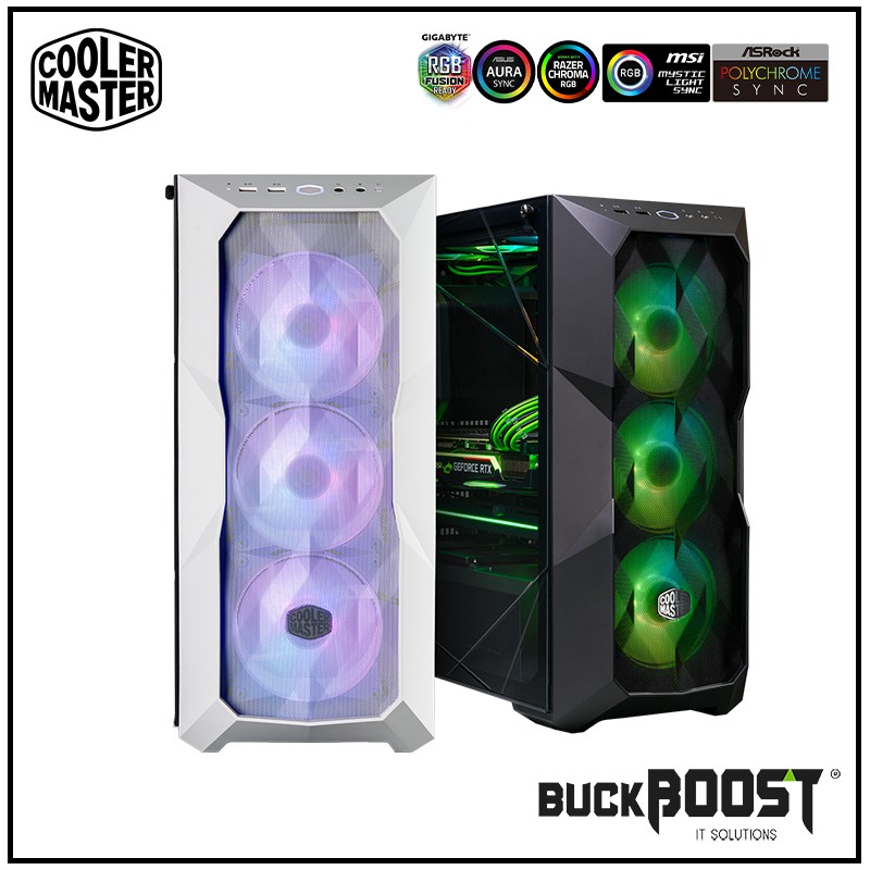 Cooler Master MasterBox TD500 Mesh/ Mesh White Airflow ATX Mid-Tower ...