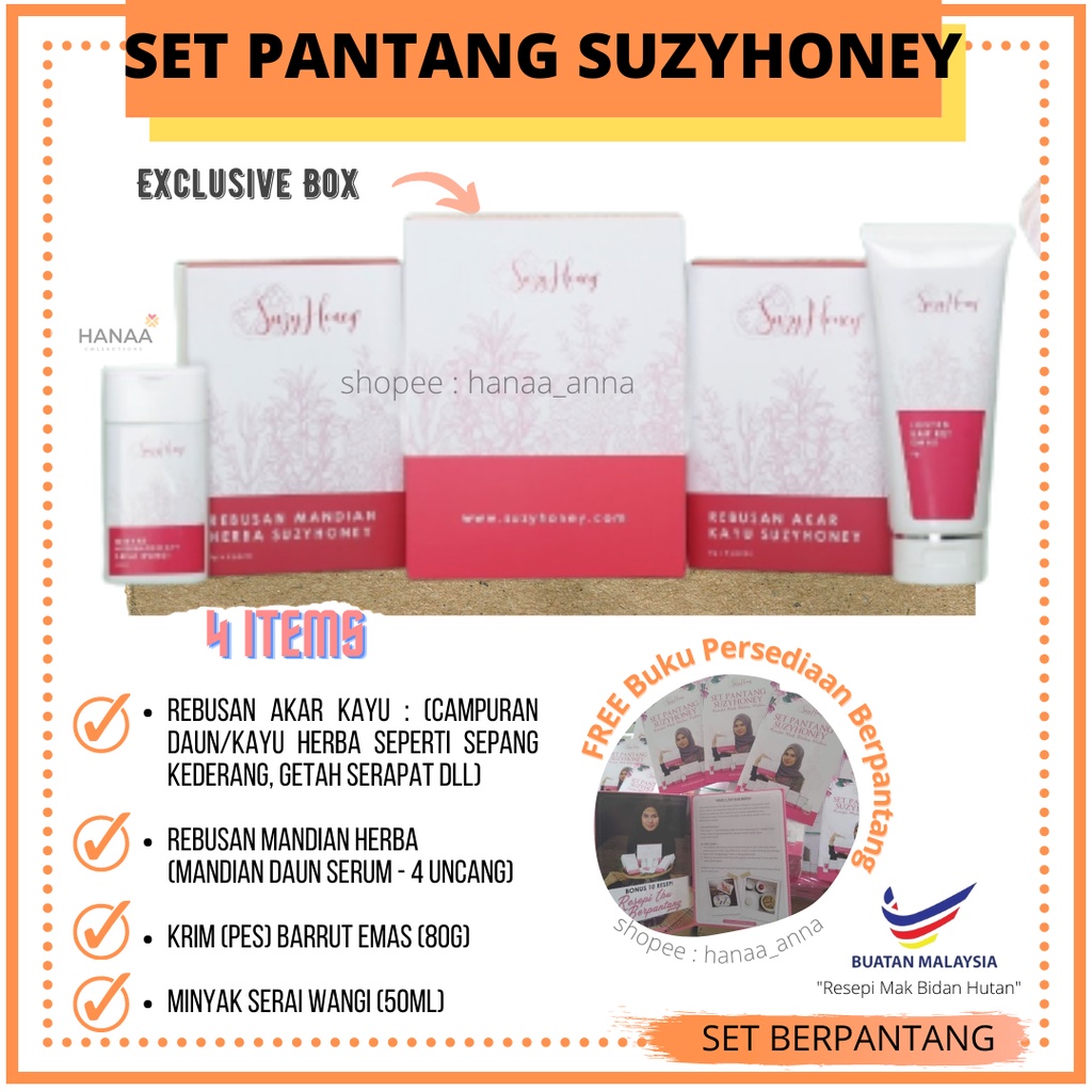 SUZYHONEY SET BERPANTANG BERSALIN LENGKAP Rebusan Akar Kayu Sepang ...