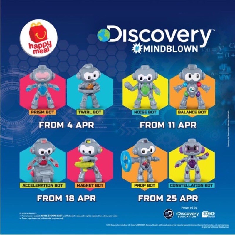 MCD Happy Meal Toys Discovery Mindblown Robot Collection | Shopee Malaysia