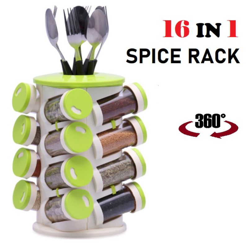 16 IN 1 TRUEWARE Rak Rempah Ratus Boleh Pusing Kemas Dapur Rotating ...