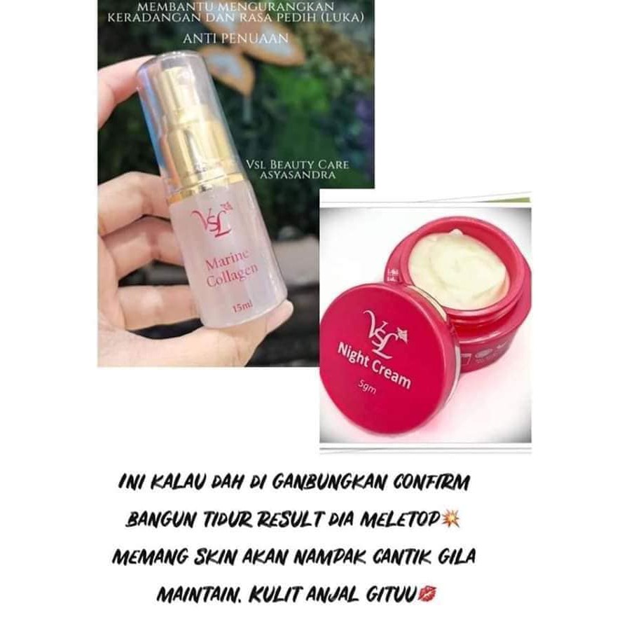 VSL[ORIGINAL HQ]SET JERAGAT - MARINE COLLAGEN /NIGHT CREAM / SET KULIT ...