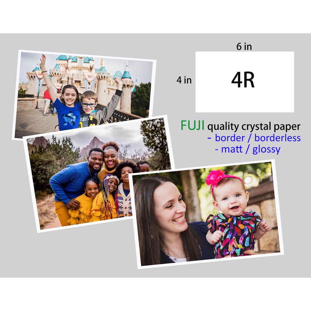 4R Photo Printing ( High Quality ) / (glossy / matt )/ ( border / borderless ) 4R照片打印 | Shopee ...