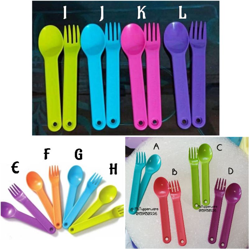 Tupperware Cutlery Set / Fork Spoon Sudu Garfu Garpu | Shopee Malaysia