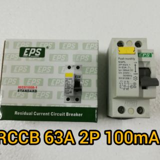 EPS RCCB / ELCB 40a,63a 100a 2 POLE / 4 POLE, 100mA, 300ma | Shopee ...
