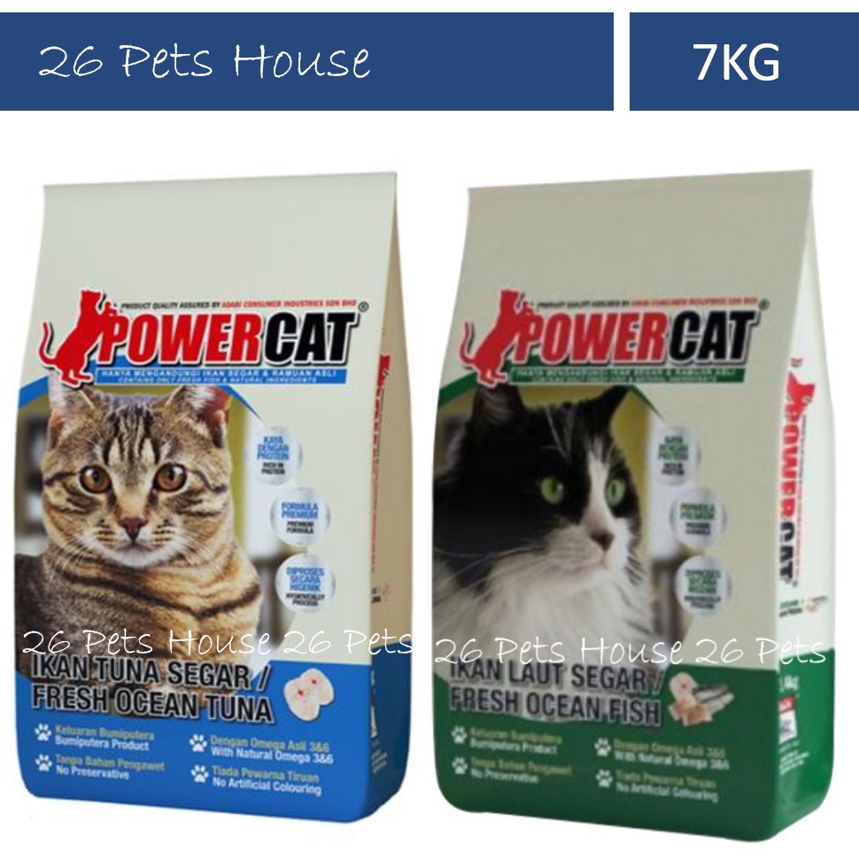 POWERCAT Cat Food 7KG | Fresh Ocean Fish Fresh Ocean Tuna Power Cat | Shopee Malaysia