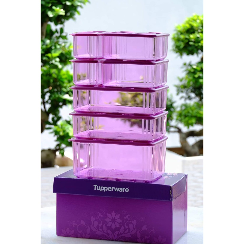 Tupperware Level Clearmate Saver 2.5L/ 1.6L/ 1.1L/ 460ML PURPLE ...