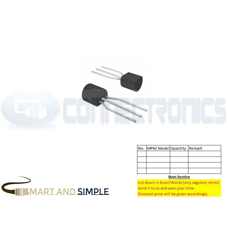 BC547 NPN 100 mA 45 V TO-92 Transistor | Shopee Malaysia