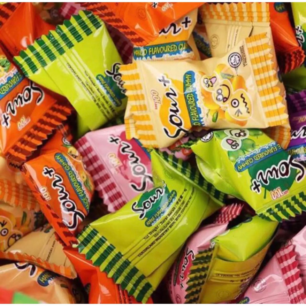 Lot 100 Sour Assorted Flavoured Gummy (210g) | Shopee Malaysia
