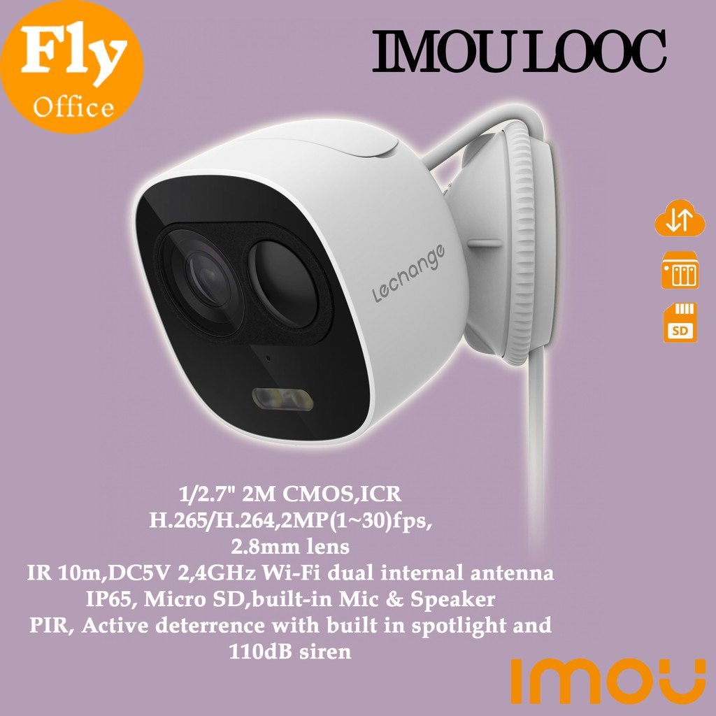 IMOU LOOC Security Camera 1080P | Night Vision | Active Deterrence ...