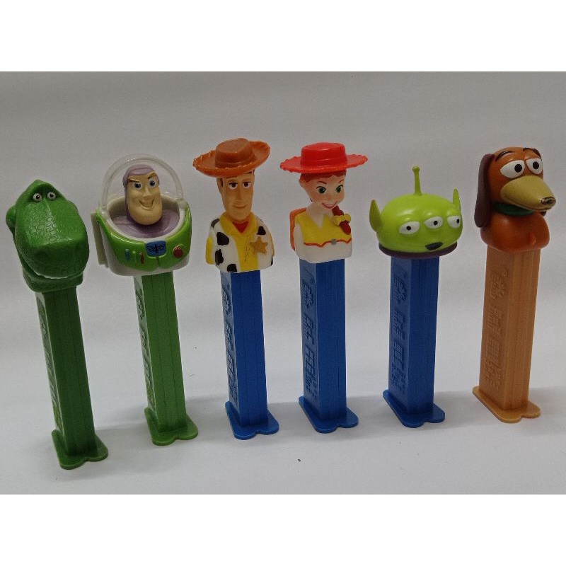 TOY STORY WOODY BUZZ LIGHTYEARS JESSIE REX ALIEN PEZ CANDY DISPENSER ...
