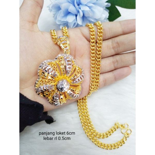 RANTAI LEHER LOKET BUNGA COP916 | Shopee Malaysia