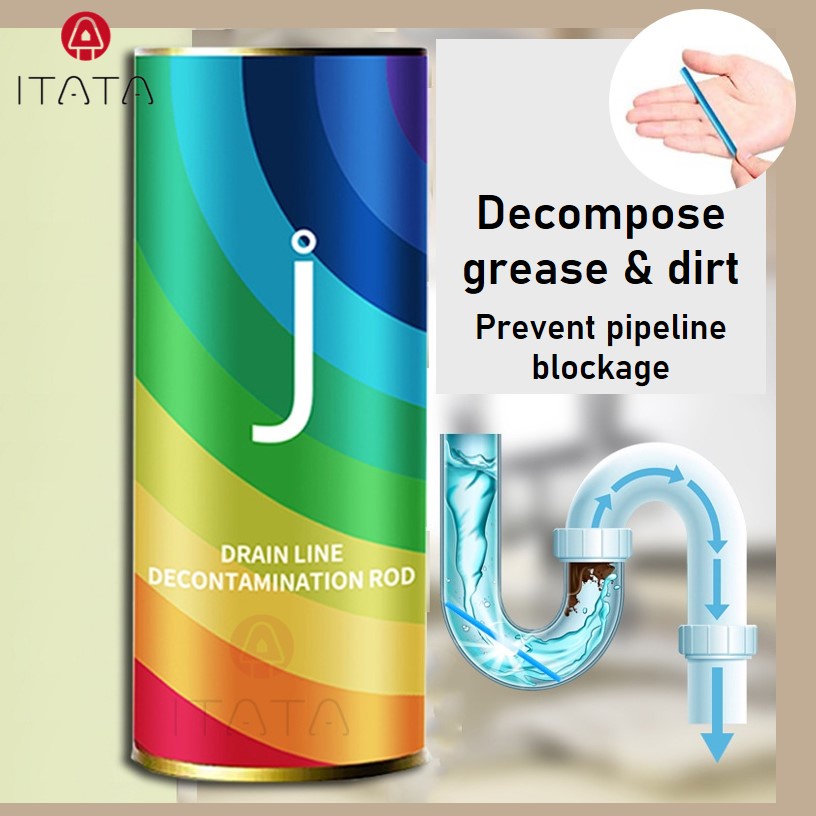 14 Pcs Drain Line Decontamination Rod Stick Clogged Trap Basin Sink ...