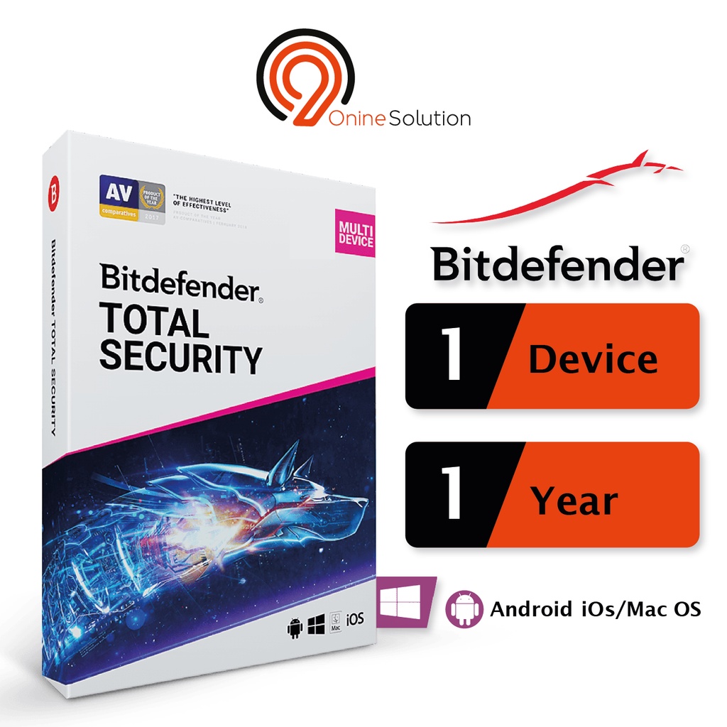 BitDefender Total Security Multi Device - 1 Device - 1 Year | Shopee ...