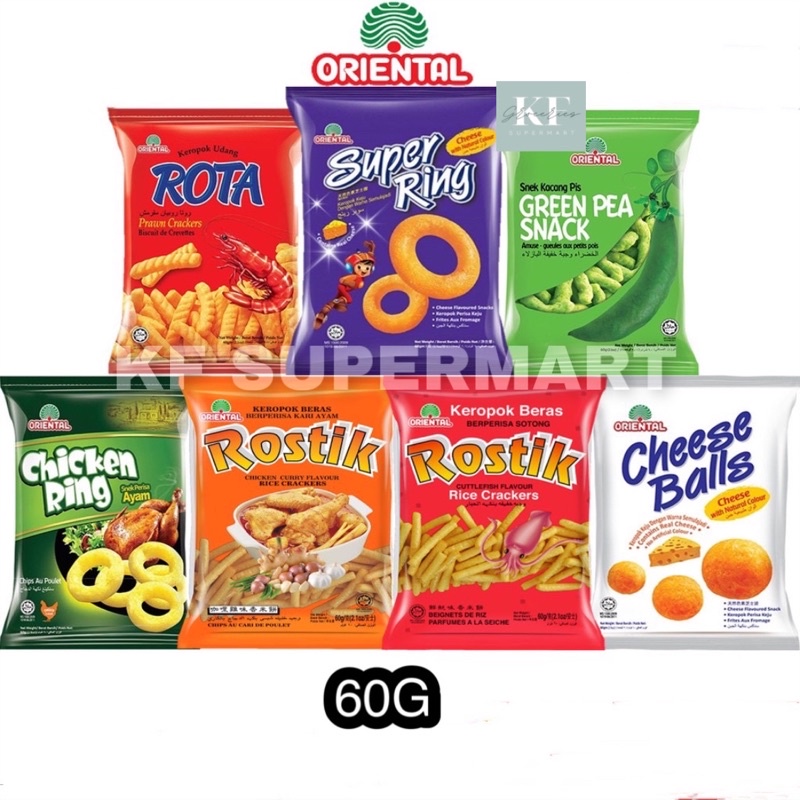 60g BigPack Oriental Super Ring/Rota Prawn/Green Pea Snack | Shopee ...