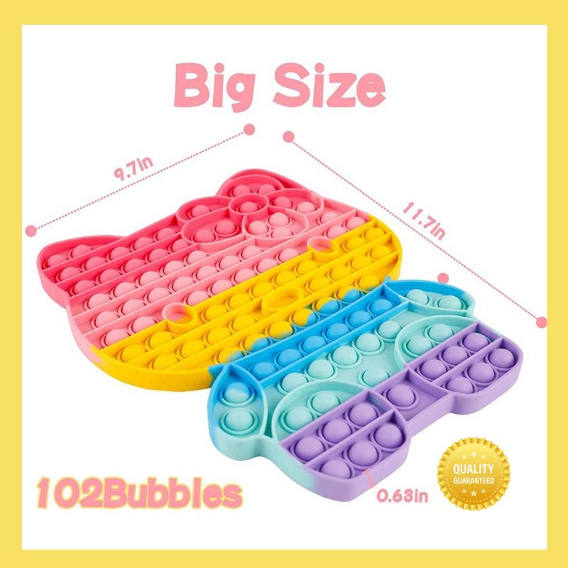 Jumbo Huge Rainbow Pop It Push Bubble Sensory Cute Toy Super Big Extra ...