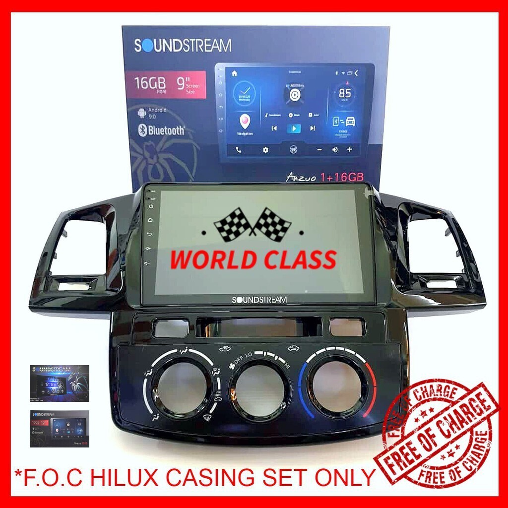 TOYOTA HILUX/VIGO 2011-2015 SOUNDSTREAM ANDROID IPS PLAYER 9 INCH FULL ...