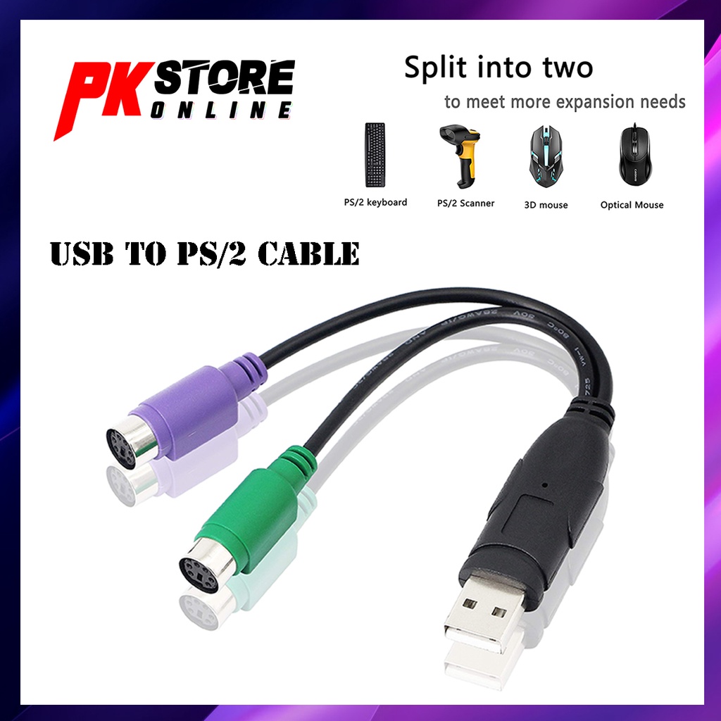 PS2 ACTIVE ADAPTER USB TYPE A MALE TO PS2 FEMALE | Shopee Malaysia