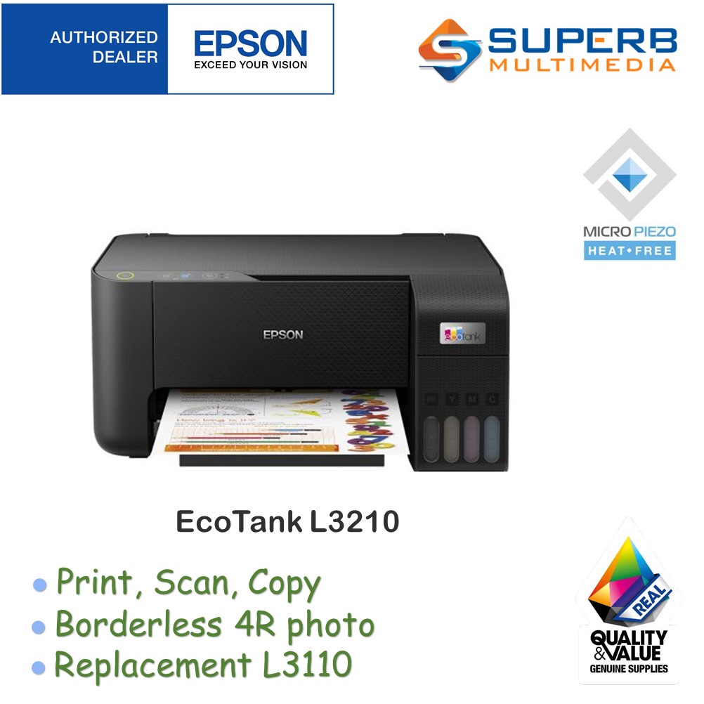 Buy Epson EcoTank L3210 Printer Print Scan Copy Replacement L3110 