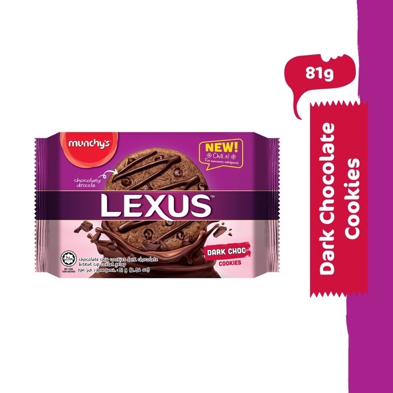 81g Munchy Drizzle Lexus Cookies | Dark Chocolate | Mixed Nuts ...