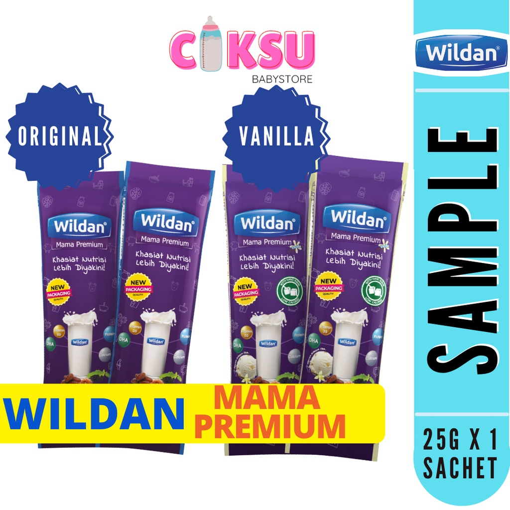 TESTER Wildan Mama Premium Vanilla Original 1 Sachet x 25g Maternity ...