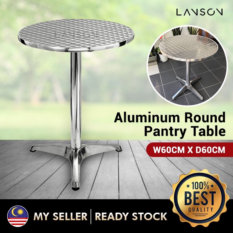 Aluminum Table Round Pantry Table Meja Table round Outdoor Indoor RND ...