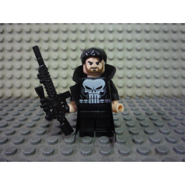 Custom Lego Marvel Super Heroes - Punisher w/Gun Mini Figure | Shopee ...