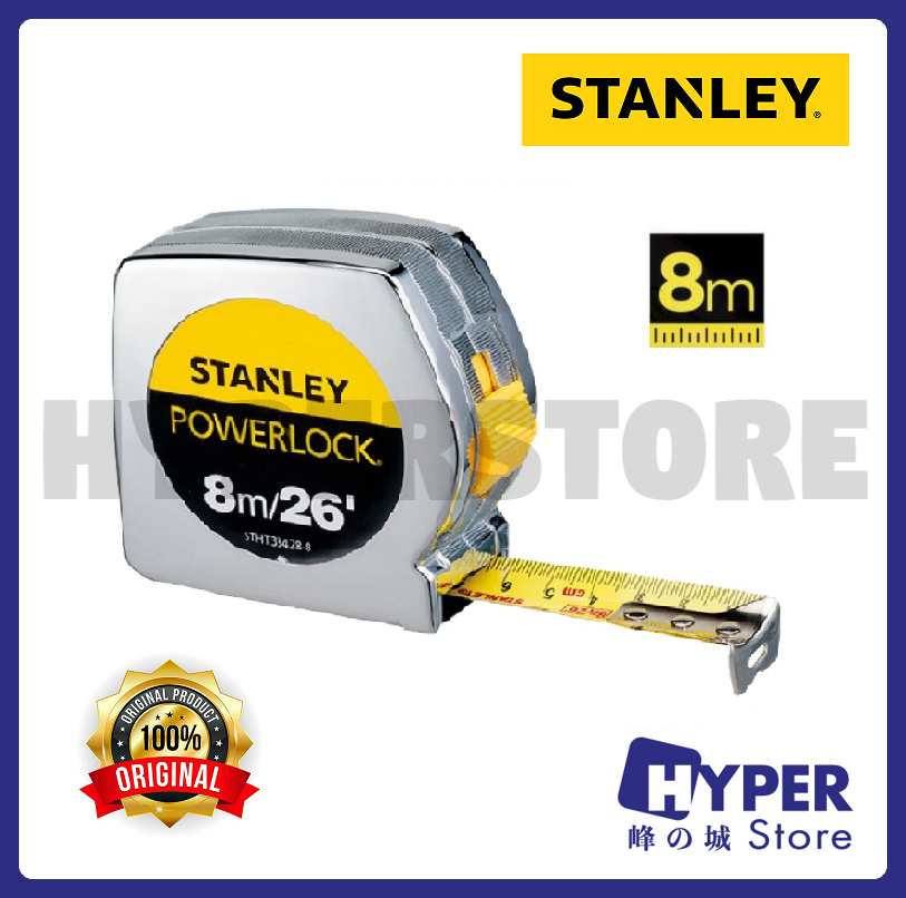 Stanley 8m 26' Power Lock Measuring Tape / Pita Pengukur 测量卷尺/拉尺 ...