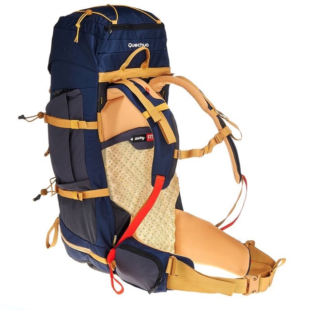 Quechua Forclaz Easy Fit 50L Backpack With 1L Water Bladder And Cover ...