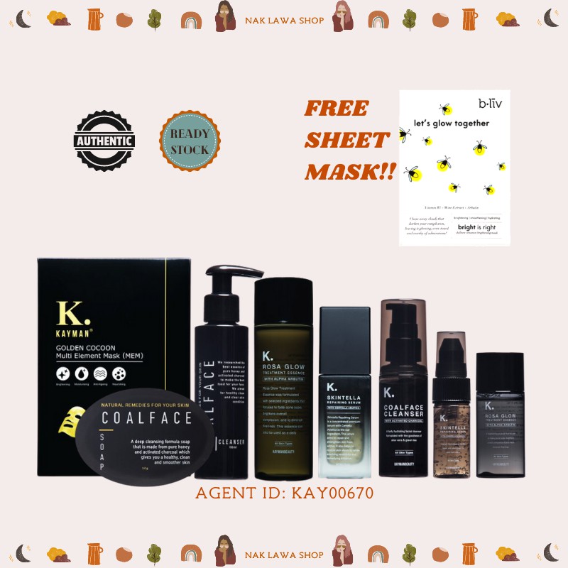 WITH GIFT Kayman Beauty Coal Face Soap / Coalberry Cleanser / Rosa Glow ...