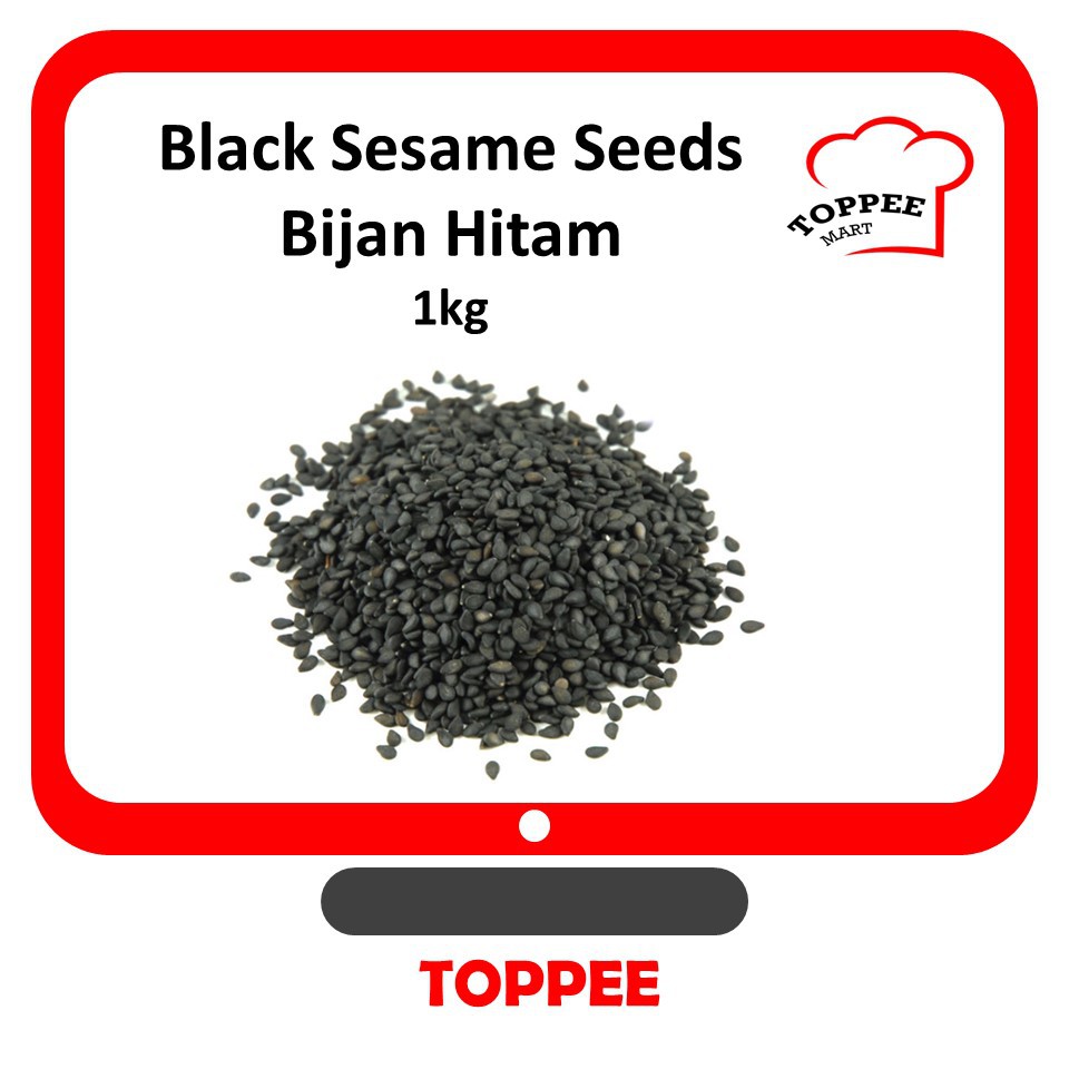 Black Sesame Seeds 1kg Bijan Hitam 黑芝麻 | Shopee Malaysia