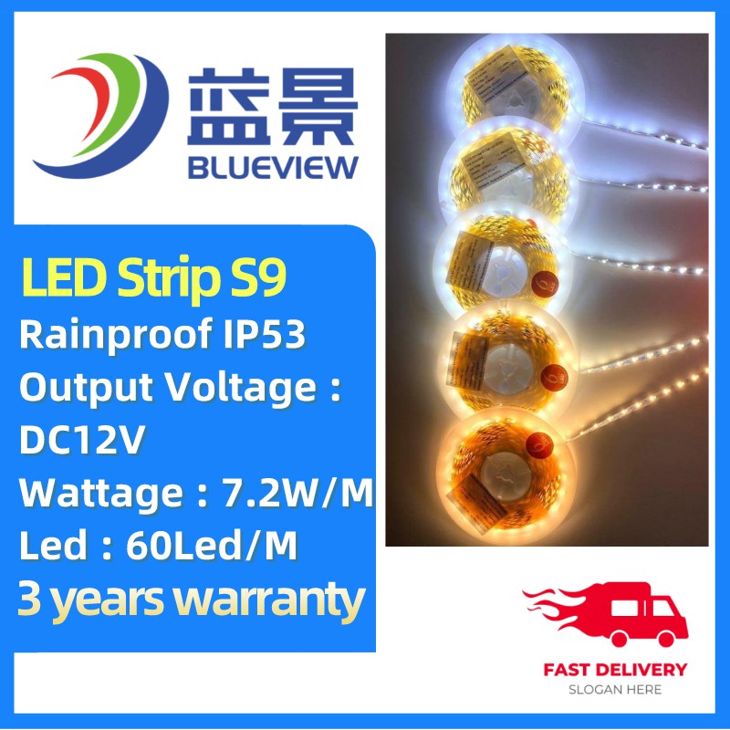 BLUEVIEW LED Strip S9 1 LED/CUT (10meter/P) | Shopee Malaysia
